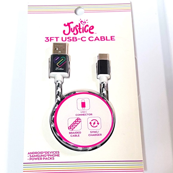 Justice | Cell Phones & Accessories | Justice 3ft Usb C Cable New ...